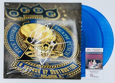 Five Finger Death Punch Signed Decade Of Destruction Colored Vinyl ...