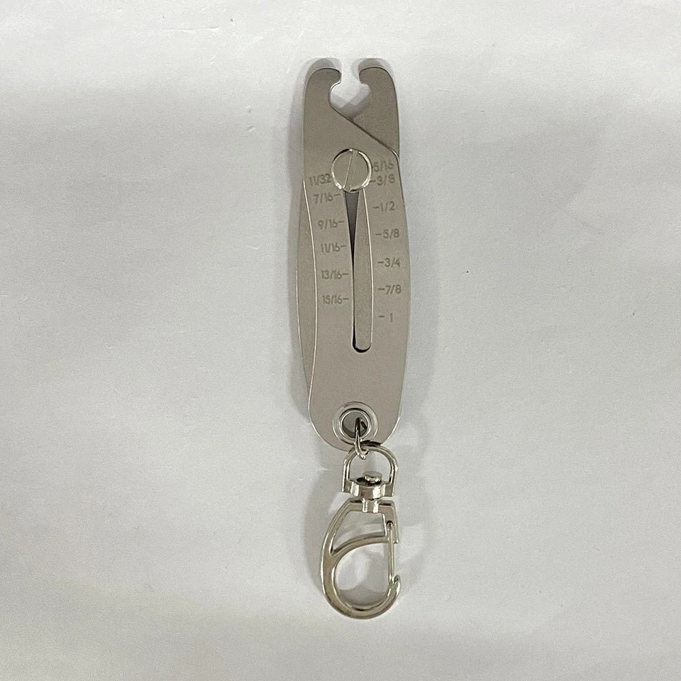 2PC Size Finder Keychains Portable Checker Keychains Nut Bolt Thread ...