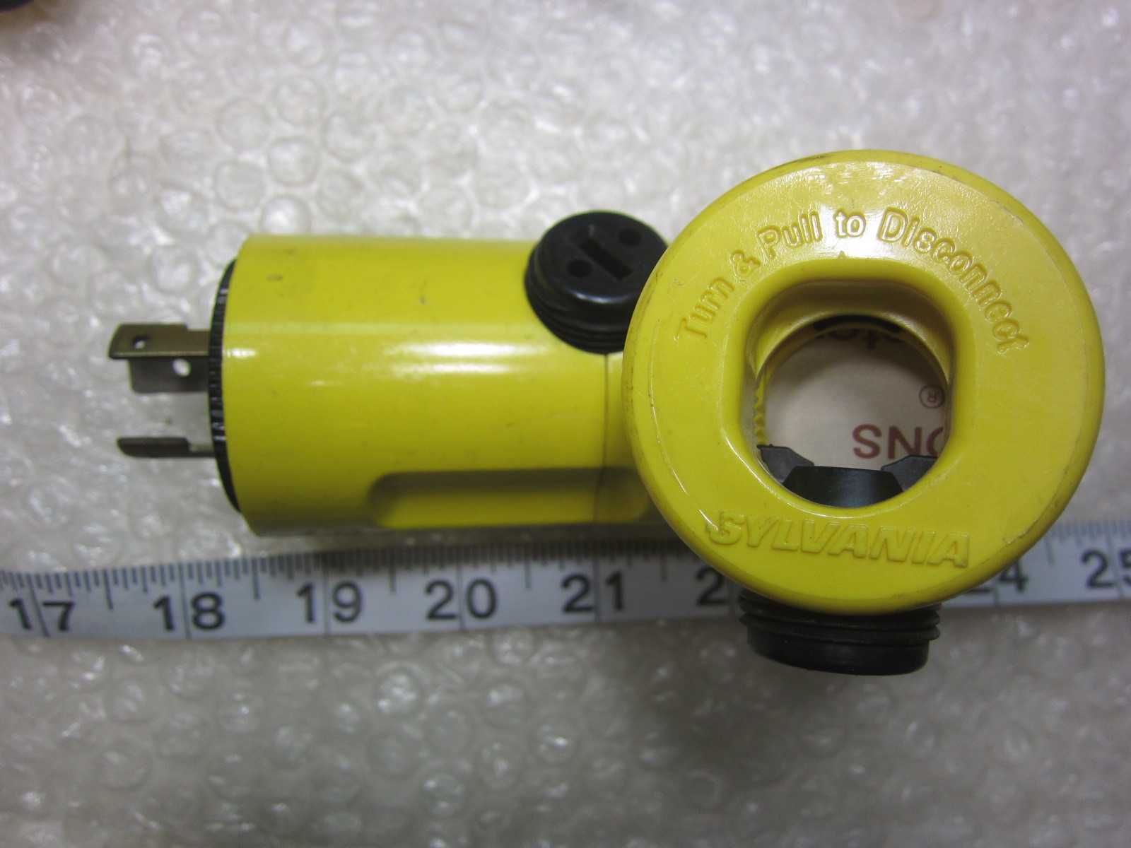 Sylvania 20A 125/250V Hubbell 2361 Style Locking Plug L10-20P, Used | eBay