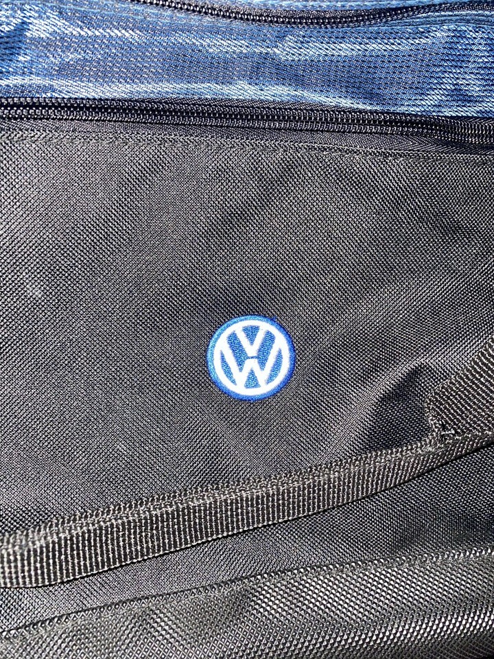 Volkswagen Duffle Bag VW Black & Blue Travel Shoulder Strap Car Bug ...