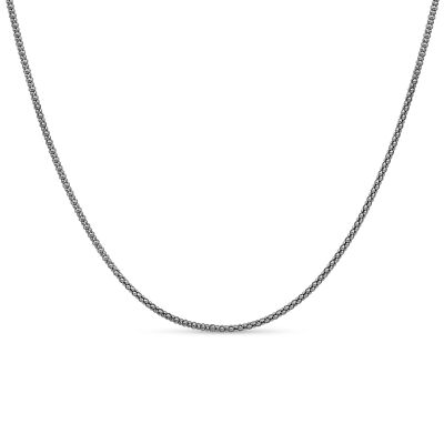 Solid 925 Oxidized Sterling Silver Italian Popcorn Coreana Chain 2mm | eBay