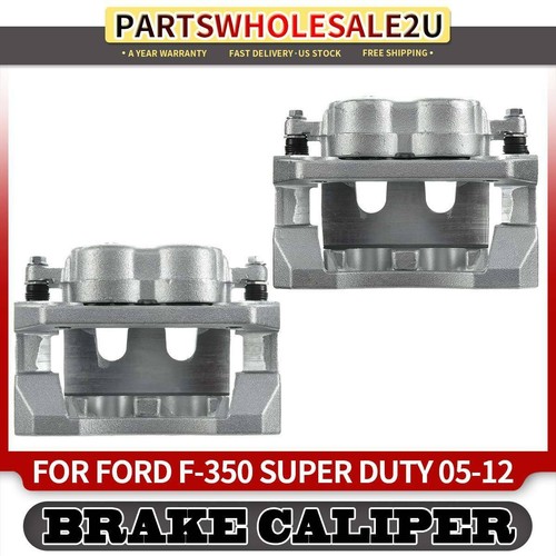 2x Rear Left & Right Brake Calipers w/ Bracket for Ford F-350 F-450 ...