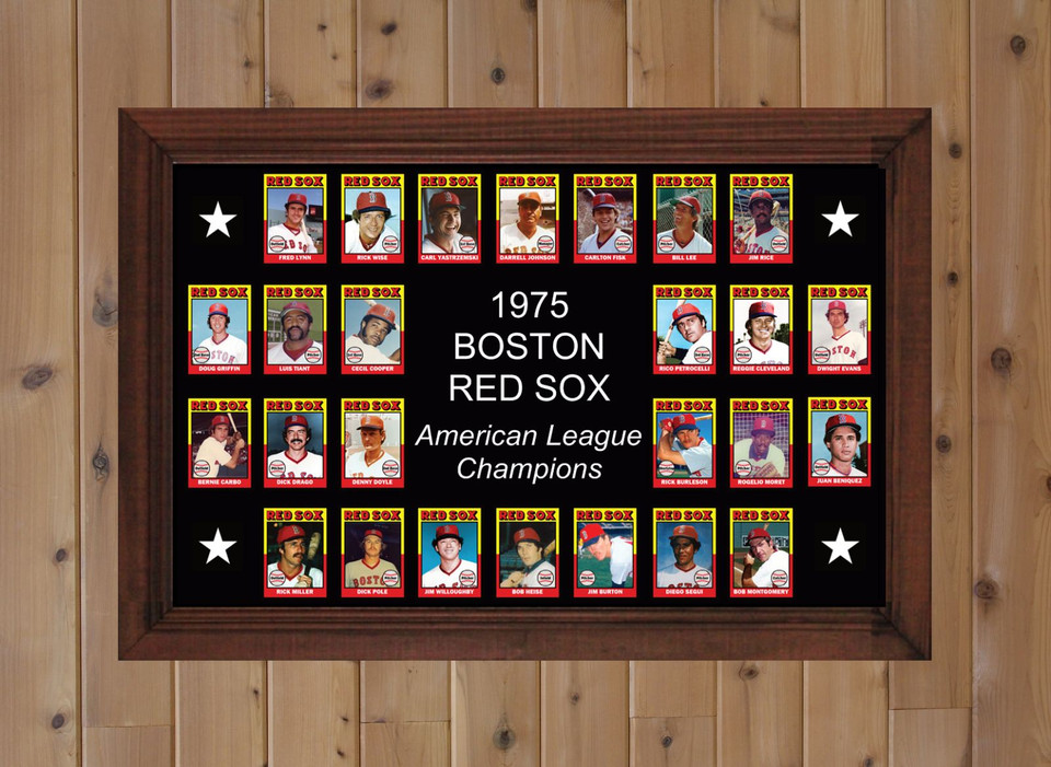 1975 BOSTON RED SOX World Series POSTER Wall Art Man Cave Decor Fan ...