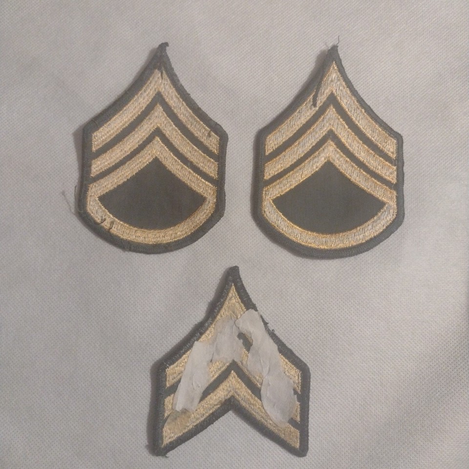 US Army Staff Sergeant (SSG) 2 PATCHES & US Army Sergeant (SGT) 1 Patch ...
