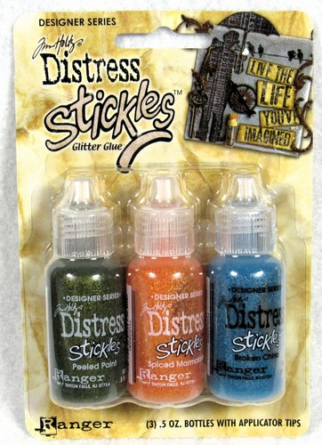 Tim Holtz Distress Stickles Boardwalk Arcade 3 Colors Glitter Glue New ...
