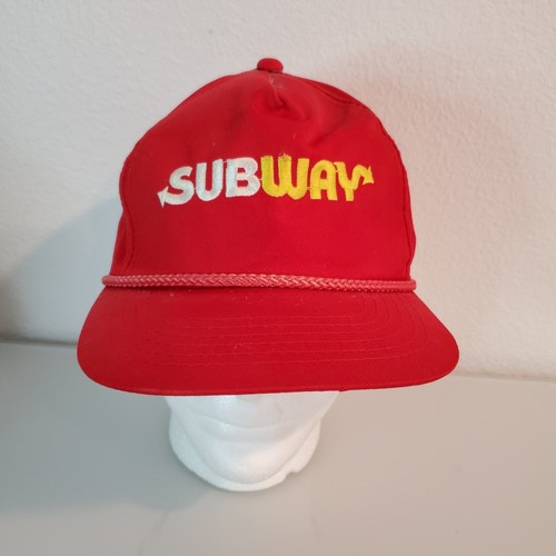 Vintage Subway Restaurant Employee Red Snapback Adjus… - Gem