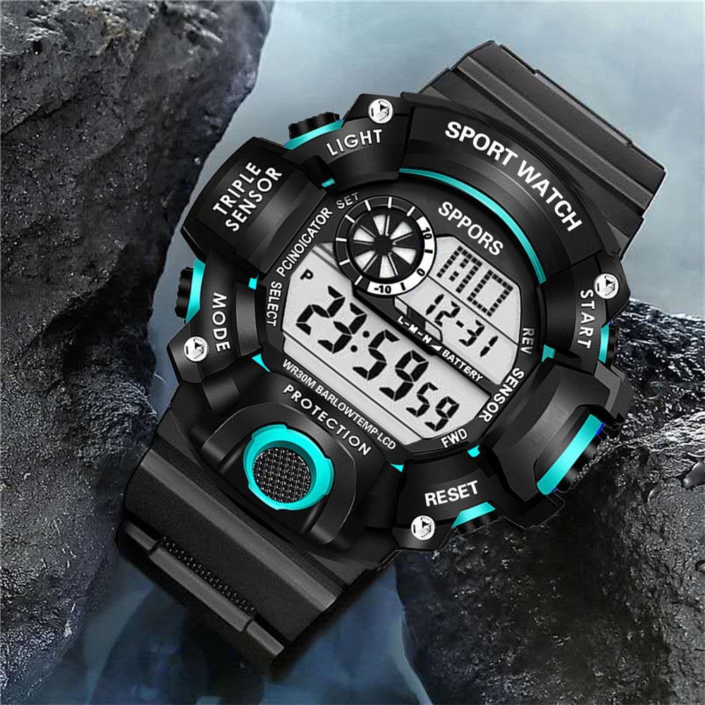 Mens LED Digital Watches Boys Watches Sport Wrist Watch Luminous ...