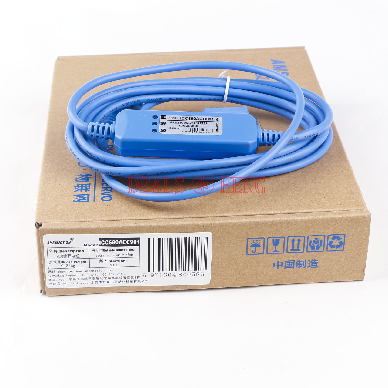 ONE New IC690ACC901 PLC Cable For GE90-70 GE90-30 Series PLC PC To ...