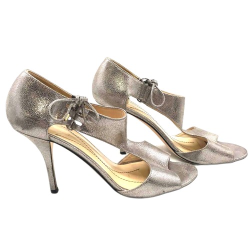Kate Spade Silver Leather T-Strap Stiletto Heels - Size 10 | eBay