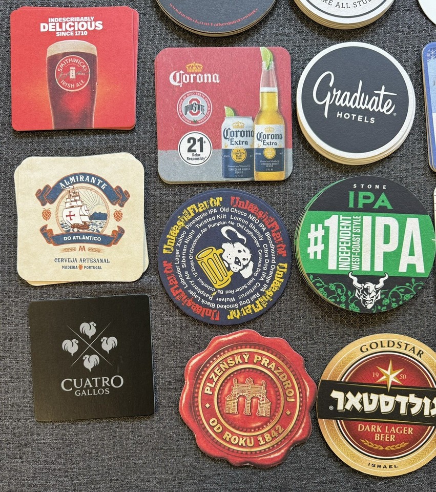 150 New Beer Mixed Drink Coasters American Portugal Israel Cyprus ...