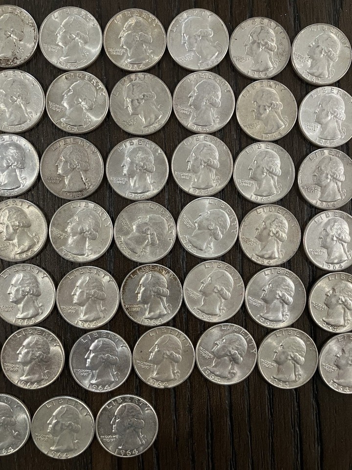 ( 64 ) 90% Silver 1964 Washington Quarters Lot | eBay
