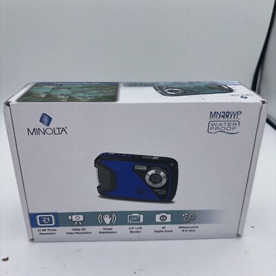 Minolta MN30WP 21MP Full HD 2.8" Touch LCD Screen Waterproof Digital ...