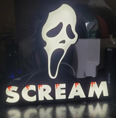 Scream Movie, Logo, Led Light 3d Printed Fan | Grelly UK