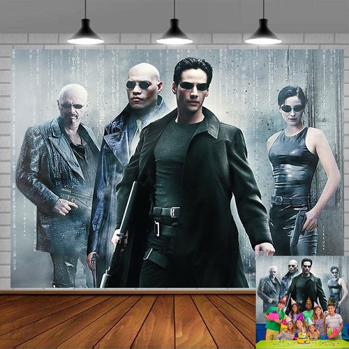 The Matrix Happy Birthday Backdrop Banner Baby Shower Party Decoration ...