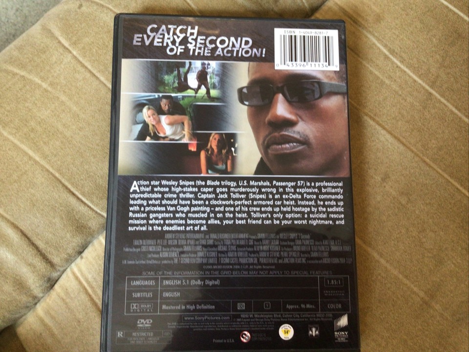 7 Seconds (DVD, 2005) Wesley Snipes 43396111349 | eBay
