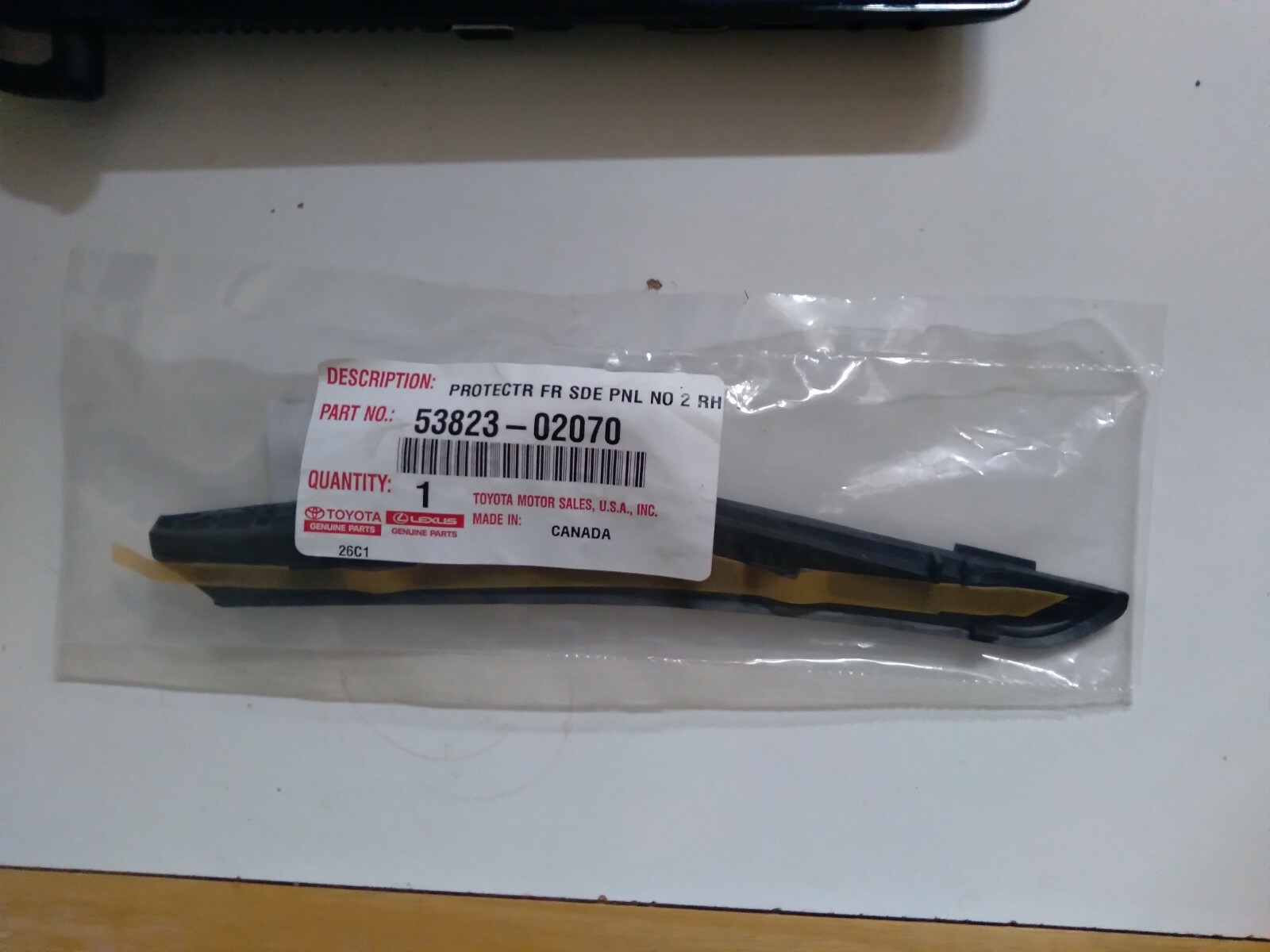 2014-2019 Toyota Corolla Toyota 53823-02070 Protector, Front Side Panel ...