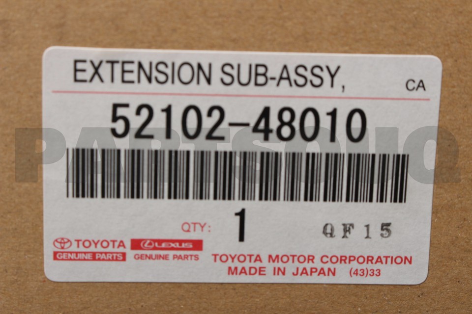 5210248010 Genuine Toyota EXTENSION SUB-ASSY 52102-48010 | eBay