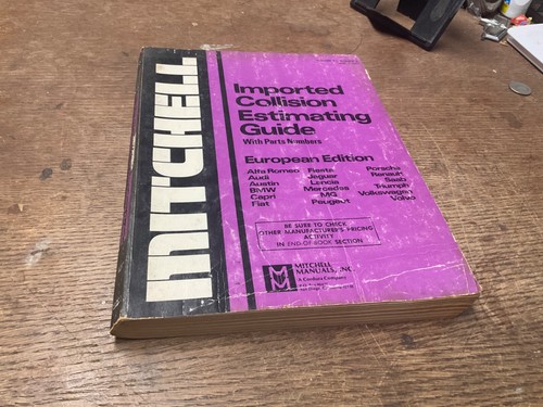 Imported Collision Estimating Guide Imported Manual W/ Parts Numbers Mitchell | eBay