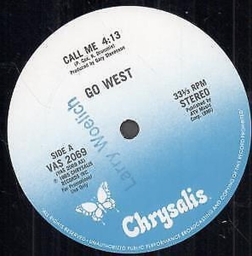 Go West Call Me 12" vinyl USA Chrysalis 1985 promo b/w call me company ...