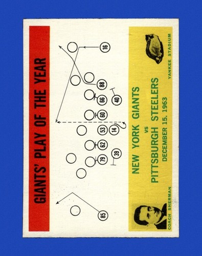 1964 Philadelphia Set-Break #126 New York Giants Play EX-EXMINT ...