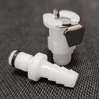 Vacuum Fittings Quick-Disconnect 1/4 Inch Barbed Male to Threaded ...