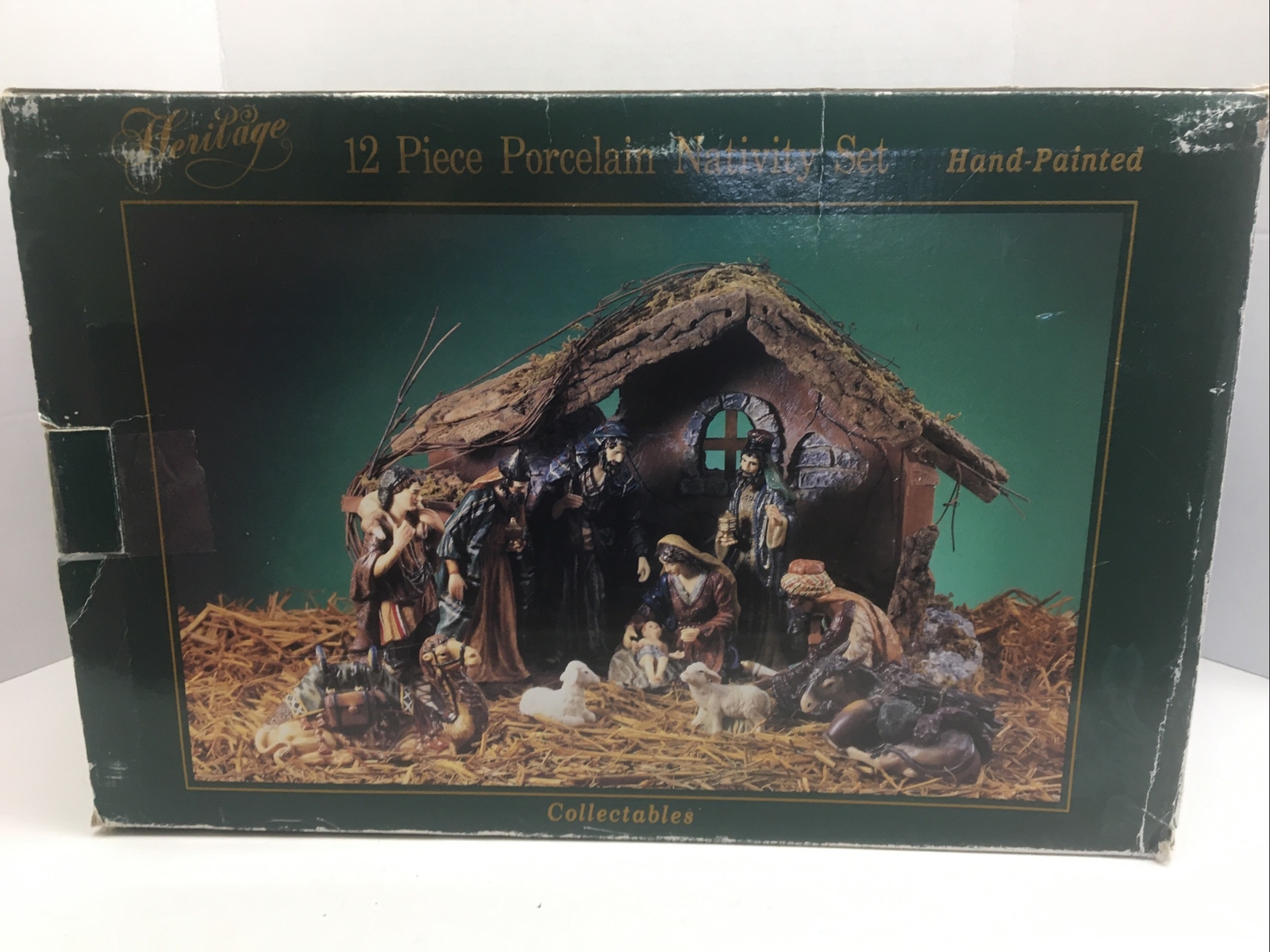 Vintage Heritage 12 Piece Hand Painted Porcelain Nativity Set 4.5" to 6 ...