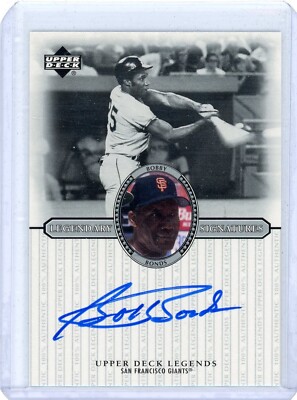 BOBBY BONDS 2000 Upper Deck LEGENDS BASEBALL #S-BB Autograph AUTO CARD ...