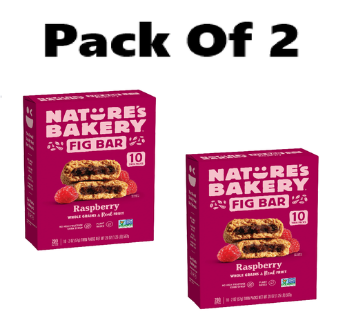 Nature's Bakery, Raspberry Fig Bars, 10 Twin Packs, 2 oz Each Pack of 2 ...