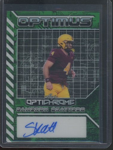 2025 Leaf Optichrome Optimus Prismatic Green Cameron Skattebo 6/6 Auto ...
