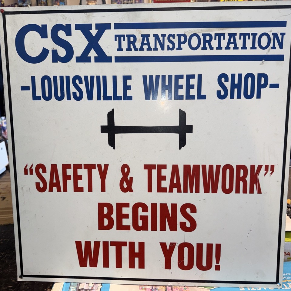 CSX Transportation Railroad Louisville Wheel Shop Metal Sign 24x24 | eBay
