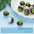 20Pcs Resin Mangosteen Charms, Cute Fruit Charms Food Fruit Beads ...