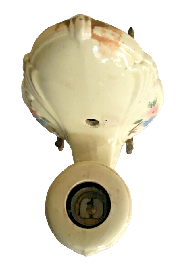 Antique Porcelain Floral Wall Ceiling Double Socket Light Fixture | eBay