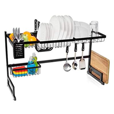 Jumbl Over Sink Dish Drying Rack| Large Two Tier Vertical Kitchen ...