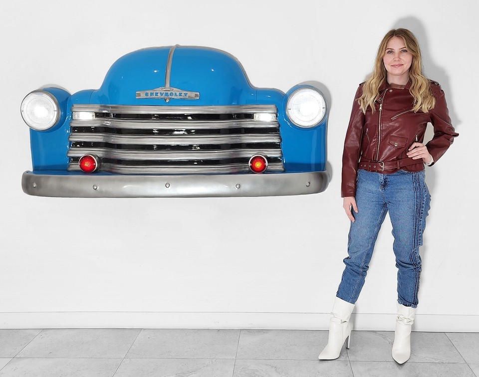 Turquoise 54 Chevy Front Truck Wall Decor Full Size - Chevrolet Front ...