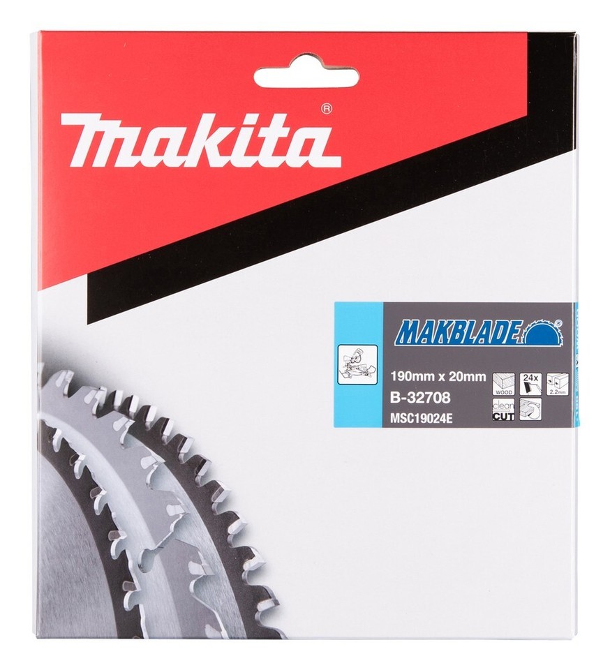 Makita 190mm 24T Circular Saw Blade 190x20mm 24T MakBlade B-32708 | eBay UK
