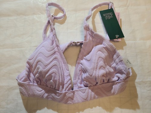 Women's Wavy Terry Textured Triangle Bikini Top - Wild Fable Lilac ...