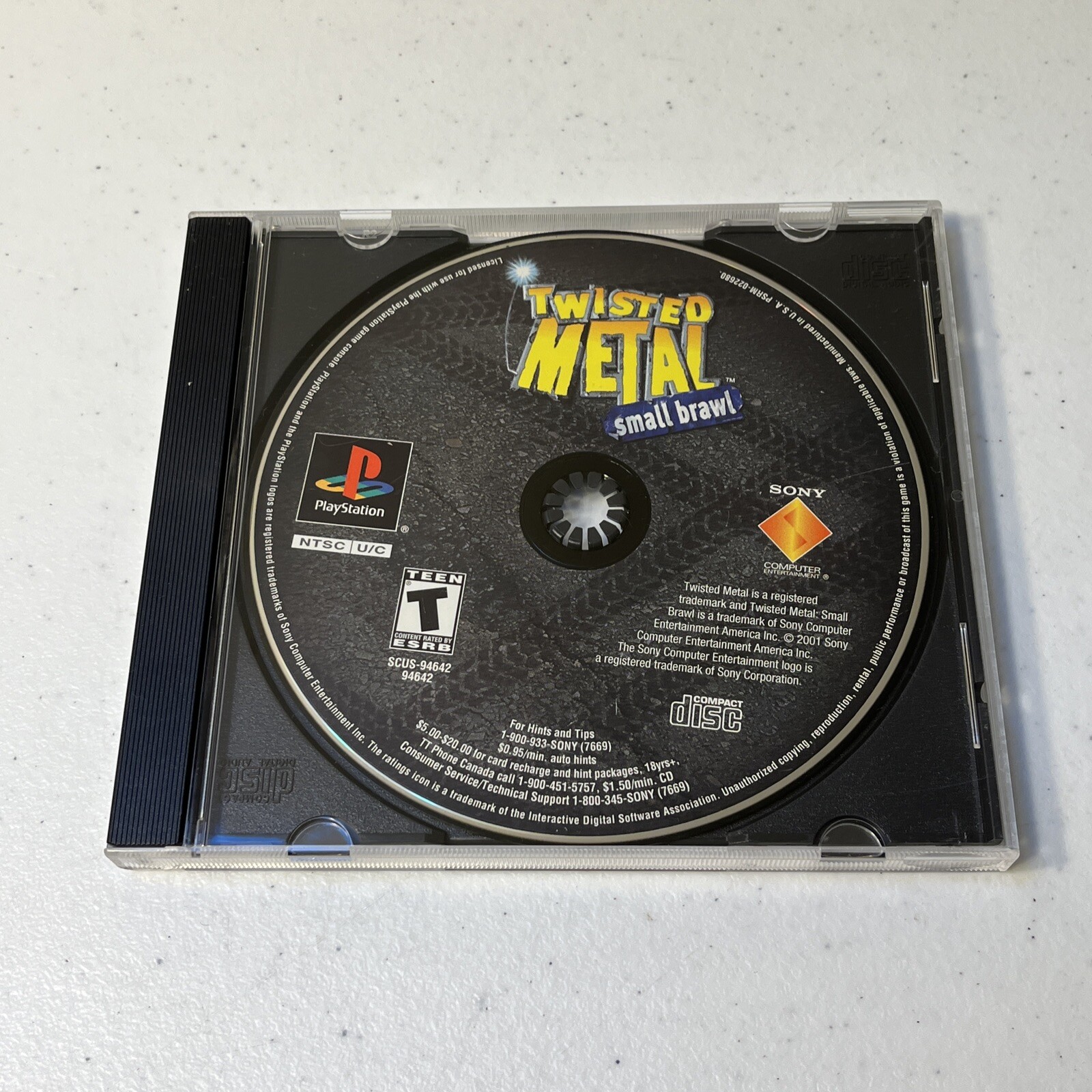 Twisted Metal Small Brawl Sony PlayStation 1 2001 PS1 Tested Game Disc ...