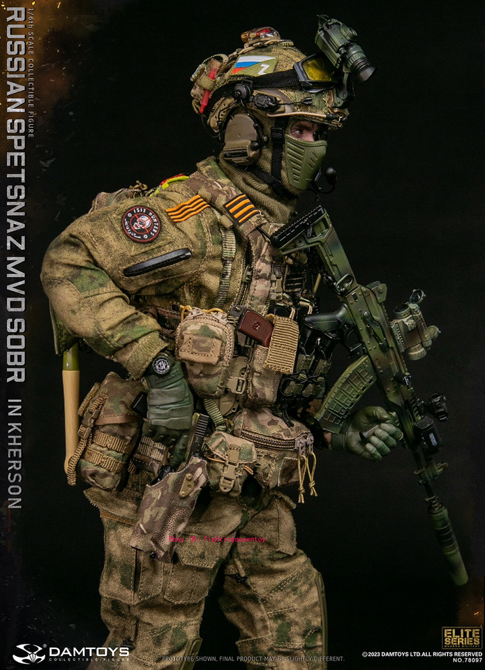 DAMTOYS 78097 RUSSIAN SPETSNAZ MVD SOBR IN KHERSON Military 1/6 Figure ...