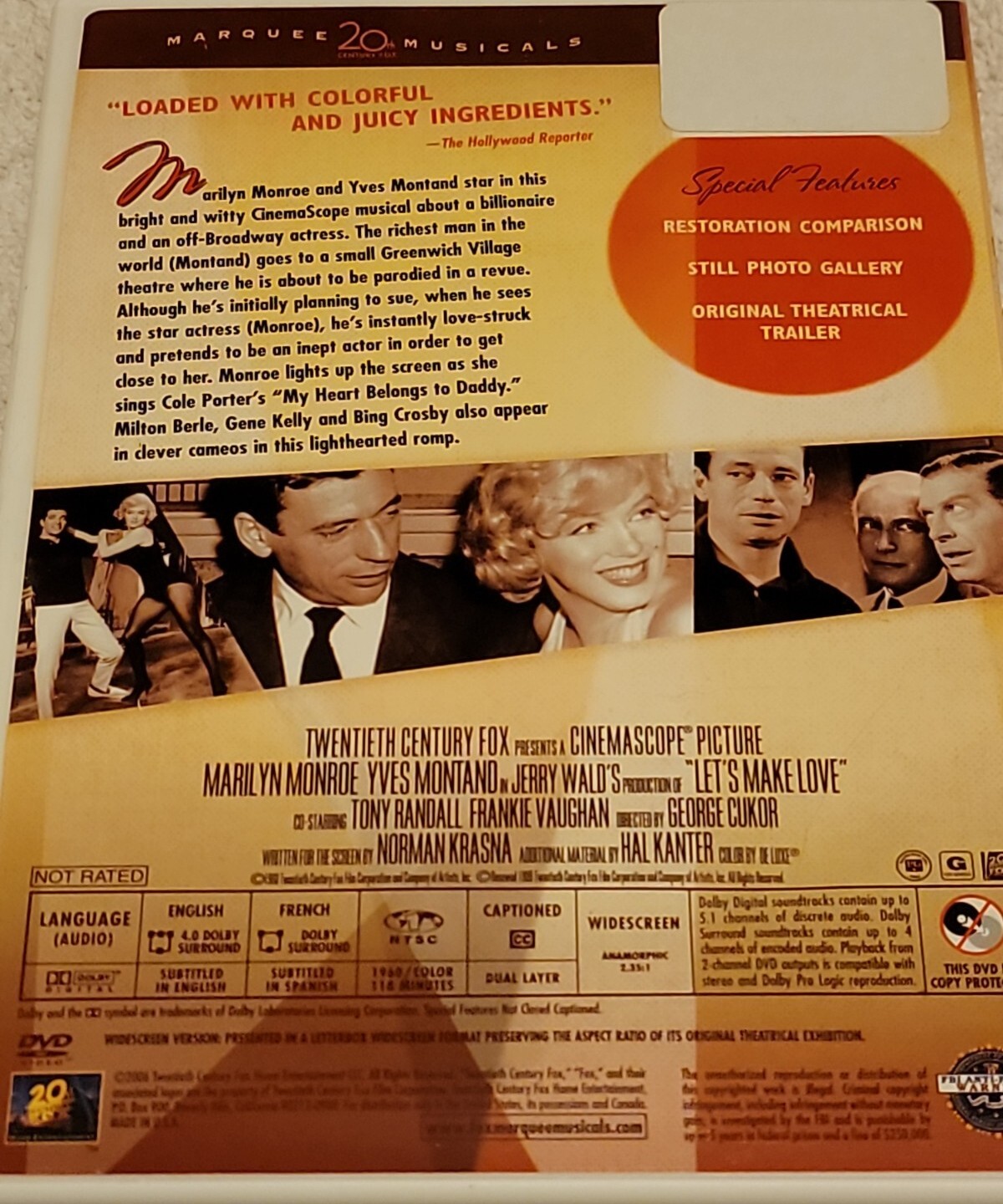 Let's Make Love DVD 1960 Marilyn Monroe , Yves Montand Rare oop | eBay