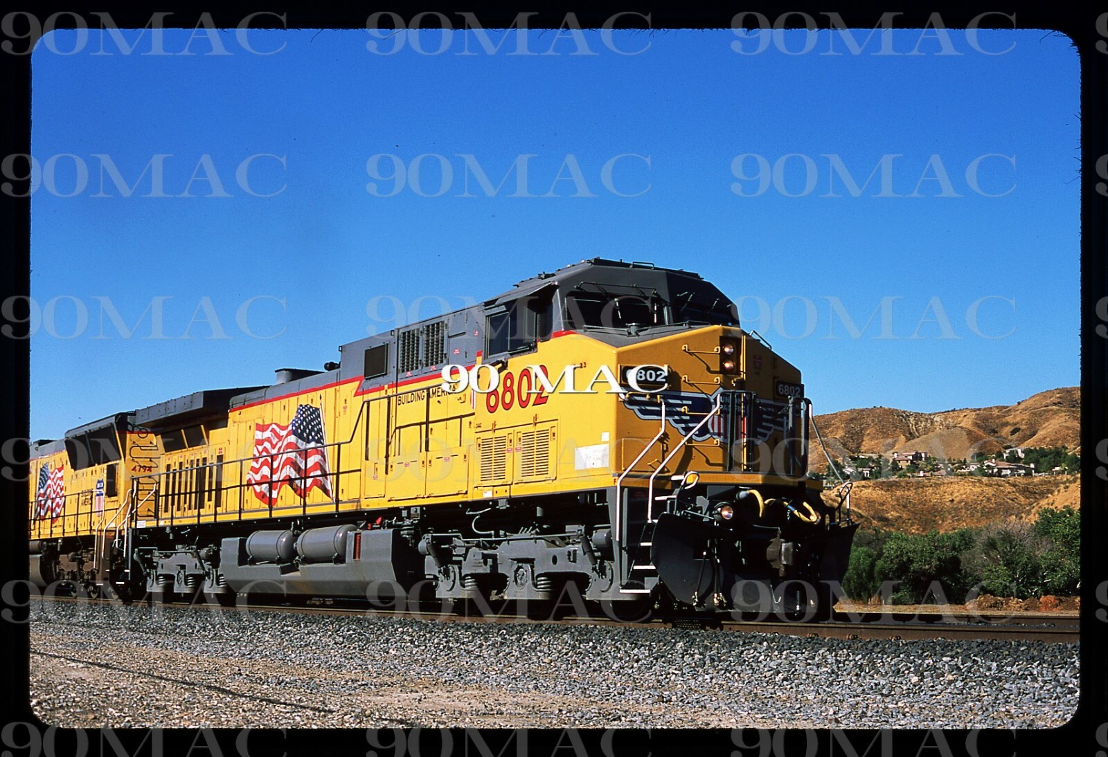 UPRR-UNION PACIFIC. GE AC4400CW #6802. Ordway (CA). Original Slide 2017 ...