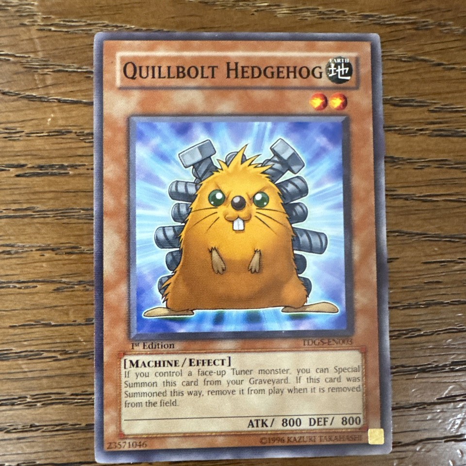 Yu-Gi-Oh TCG Quillbolt Hedgehog TDGS-EN003 1st Edition Regular Common ...