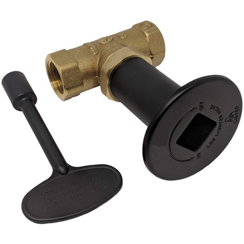 3" Gas Fire Pit Key Valve Kit - 1/2" NPT - Flat Black 645360707574| eBay