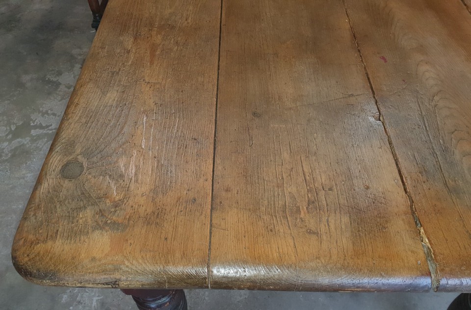 ORIGINAL ANTIQUE RUSTIC PINE FARMHOUSE SCRUB TOP TABLE DELIVERY ...