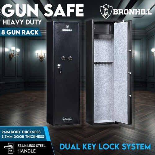 8 Gun Safe Firearm Rifle Storage Lock Box Steel Heavy Duty 45 kg +S ...