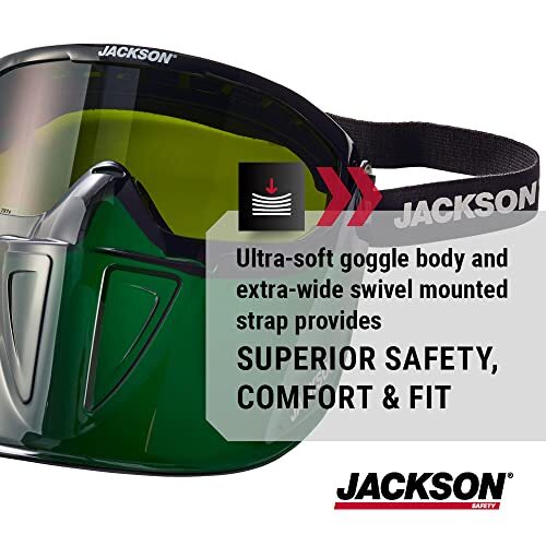 Jackson Safety GPL530 Premium Goggle with Detachable Face Shield, Anti ...