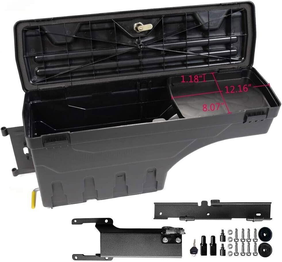 For 2015-2019 F150 Driver Side Lockable Storage Box Case Truck Bed ...