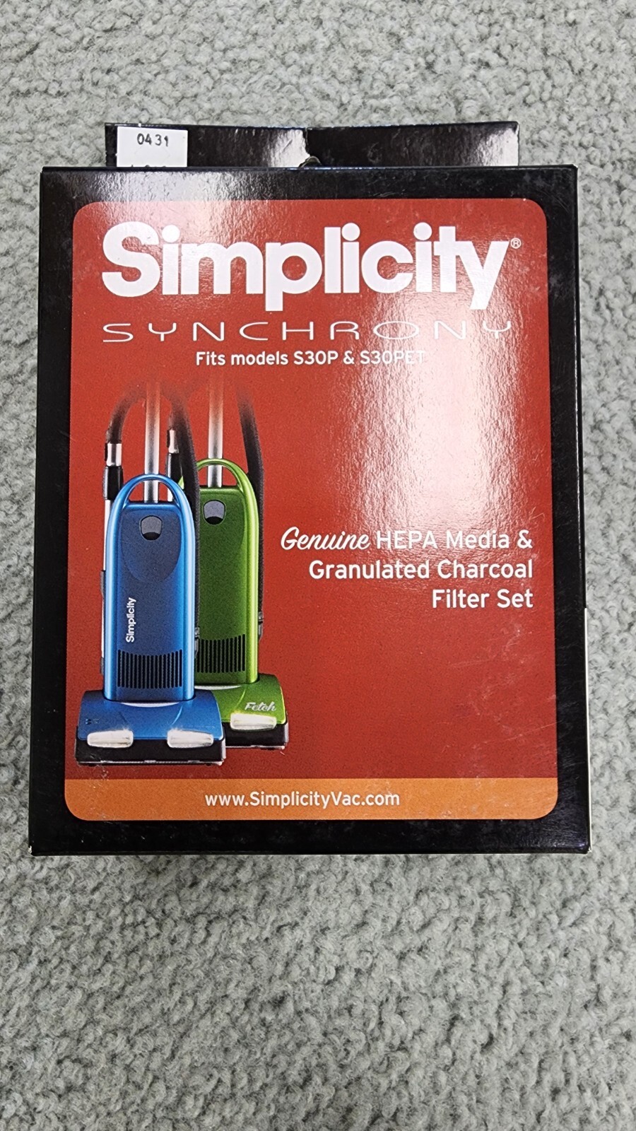 Simplicity/Riccar - S30/R30 - HEPA & Charcoal Filter Set - Genuine - PN ...