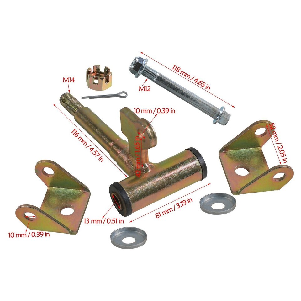 Pair Front Steering Knuckle Spindle for ATV GoKart Quad 110cc 125cc ...