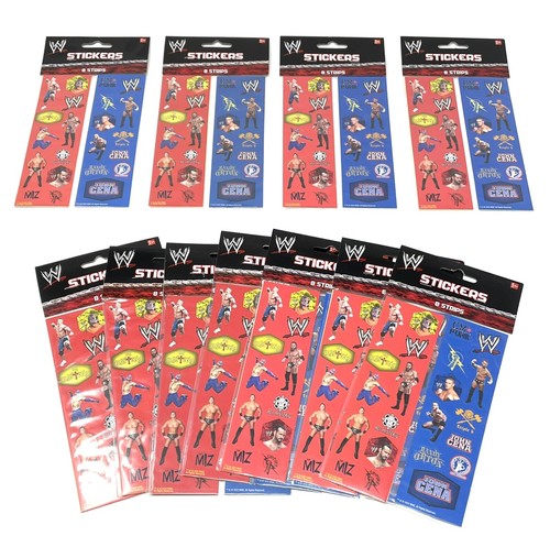Lot WWE Wrestling Stickers 2012 John Cena Triple H Rey Mysterio CM Punk ...