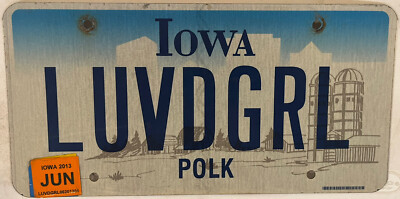 Vanity LOVED GIRL license plate Happy Daughter Father Mother Dad Mom ...